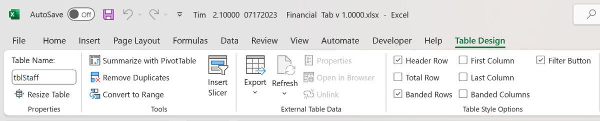 Get Excel Table Addresses - Excel and Access, LLC