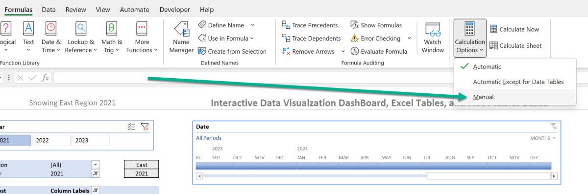 Excel Retains Manual Calculation - Excel and Access, LLC