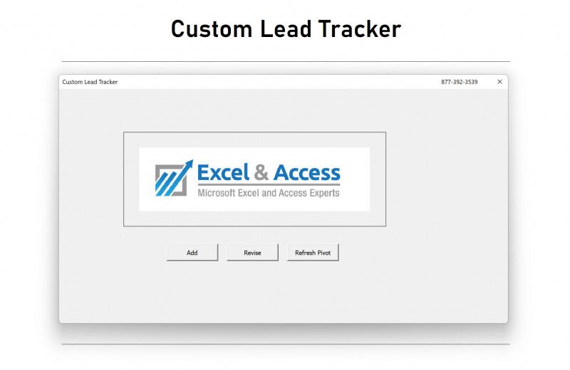 Microsoft Excel Lead Tracker Application - Excel and Access, LLC
