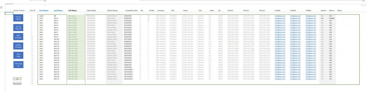 Microsoft Excel Tracker Templates for Business - Excel & Access