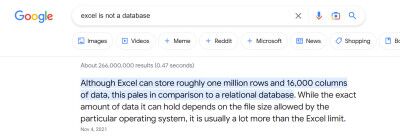 Microsoft Excel 365 is not a Database - Integrate w/ one Instead.