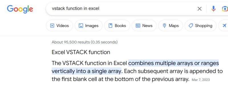 Using VStack to Consolidate Excel Datasets