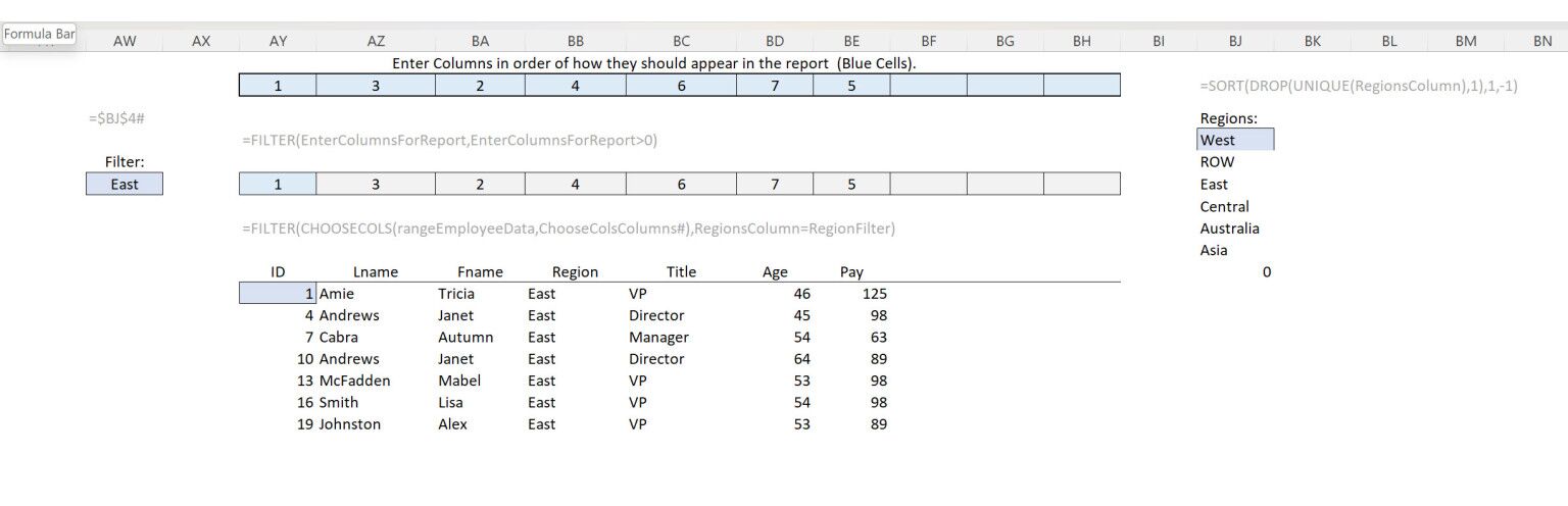 Interactive Reports in Excel Just Got Easier - Spill Functions