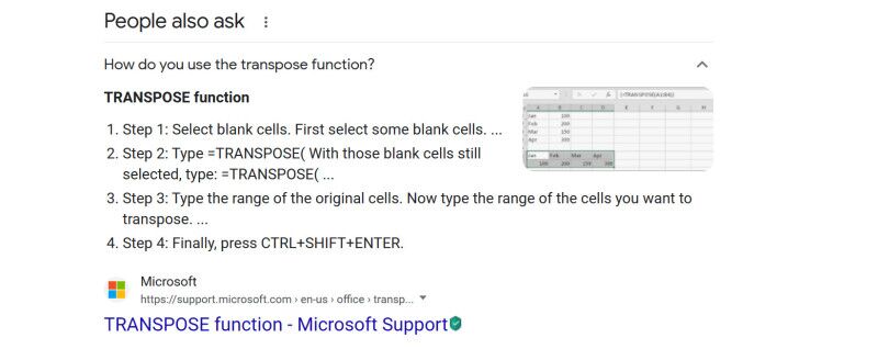 Excel Transpose Methods Then and Now - Excel and Access, LLC
