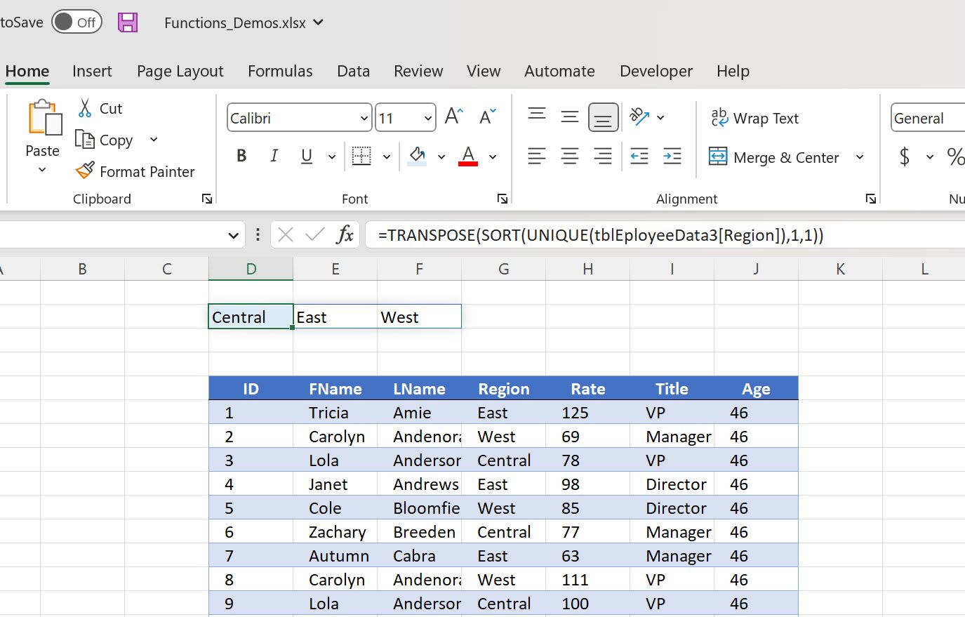 Excel Transpose Methods Then and Now - Excel and Access, LLC