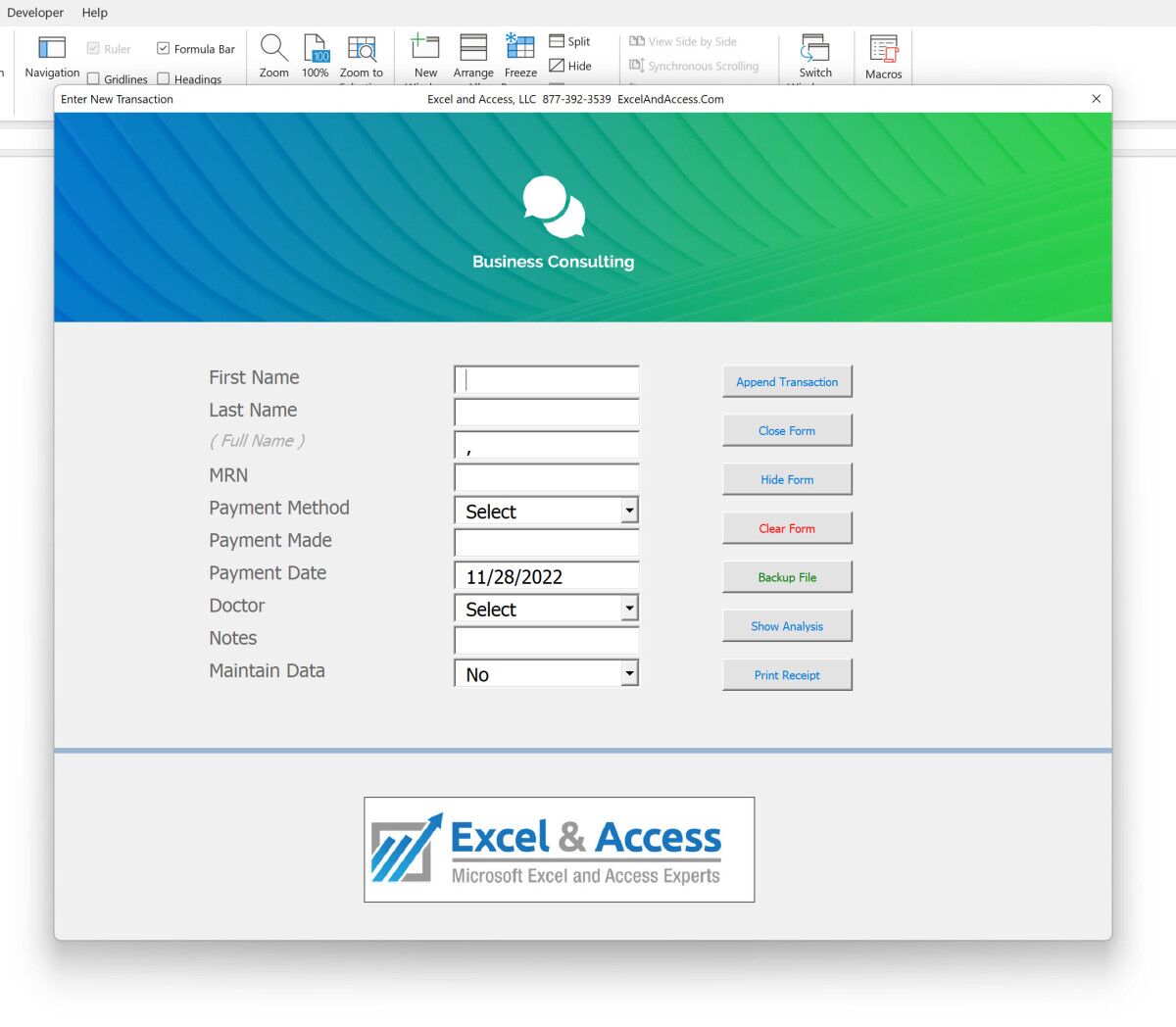 Excel Tables versus Access Database - Excel and Access, LLC
