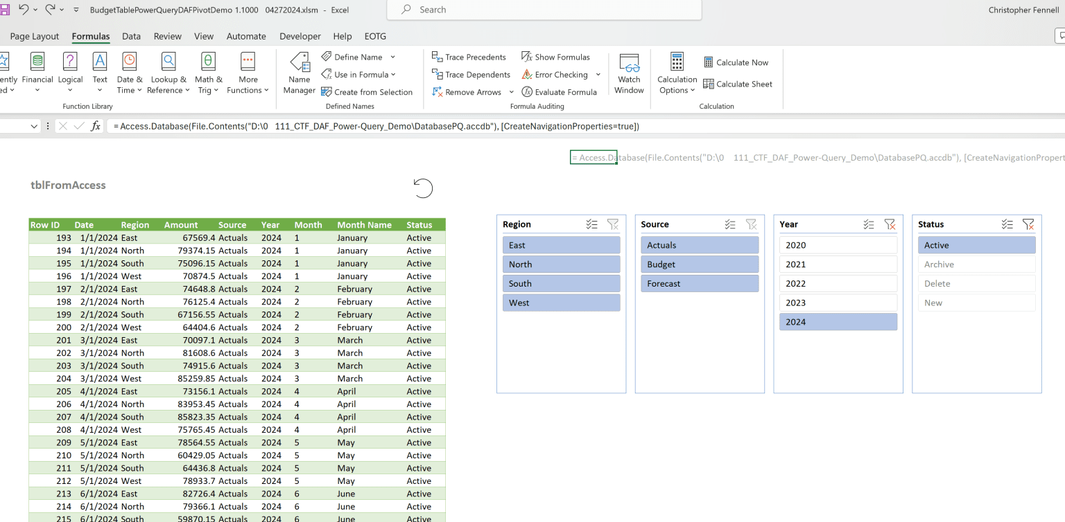 Power Query Programming Services - Excel and Access, LLC