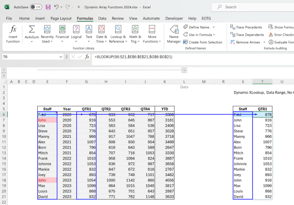 How to Program Excel Dynamic Array Functions - Excel and Access, LLC