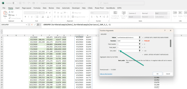 Dynamic Sorting Excel 365 - Excel and Access, LLC