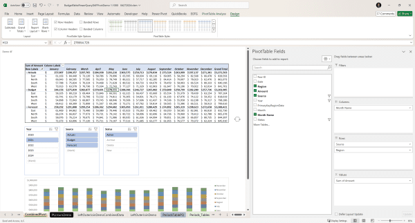 Excel 365 Pivotby Function Versus Excel Pivot Tables Excel And Access Llc