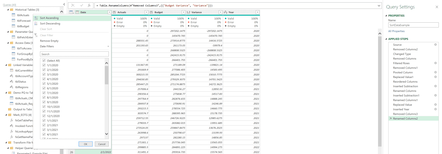Dynamic Sorting Excel 365 - Excel and Access, LLC