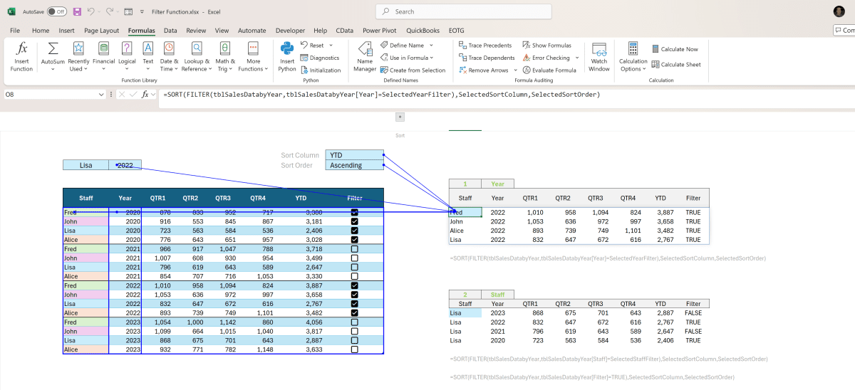Dynamic Sorting Excel 365 - Excel and Access, LLC